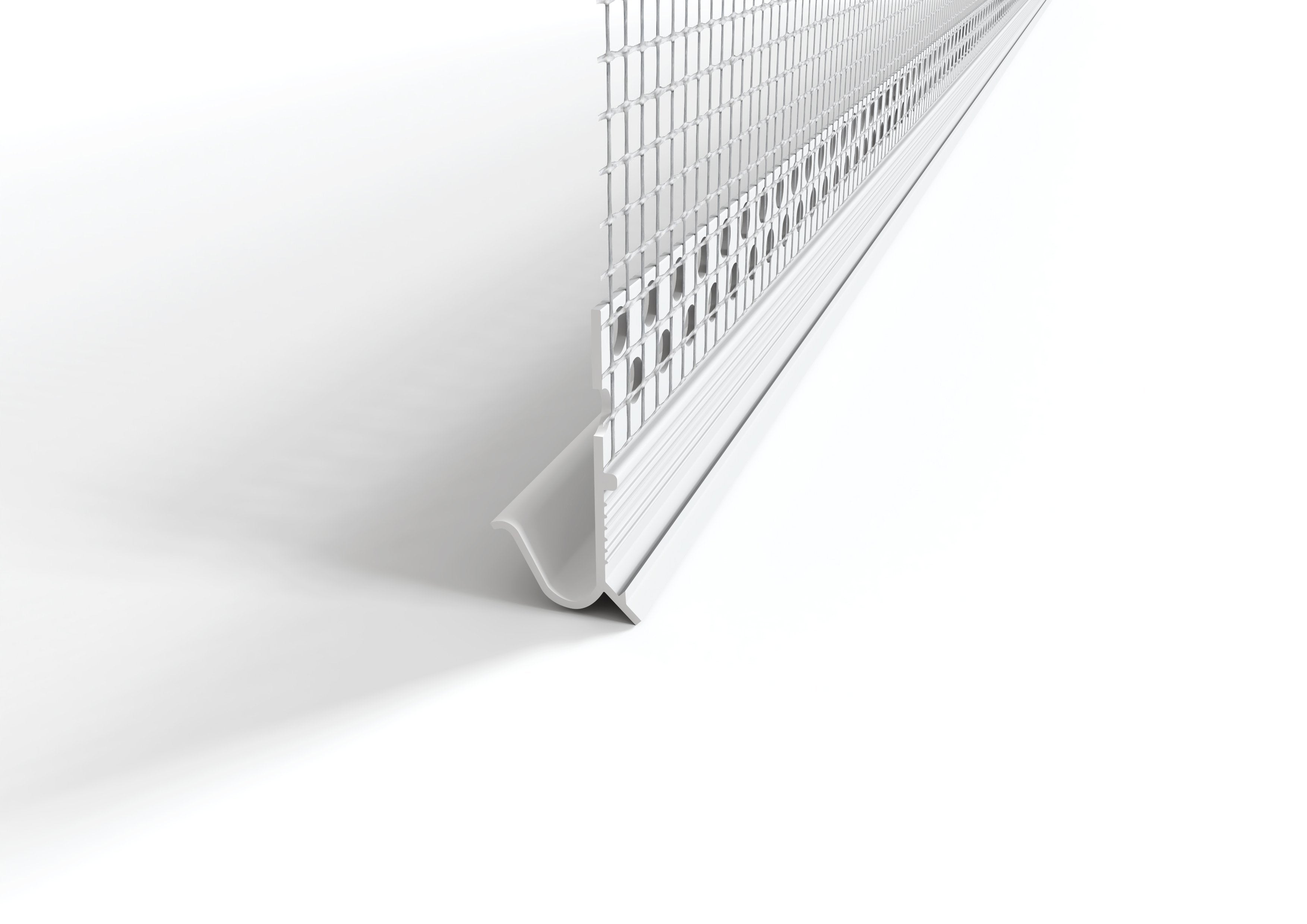 Profilo in PVC con rete per partenza. Barra 2.5 m – MINERVA PROFILI